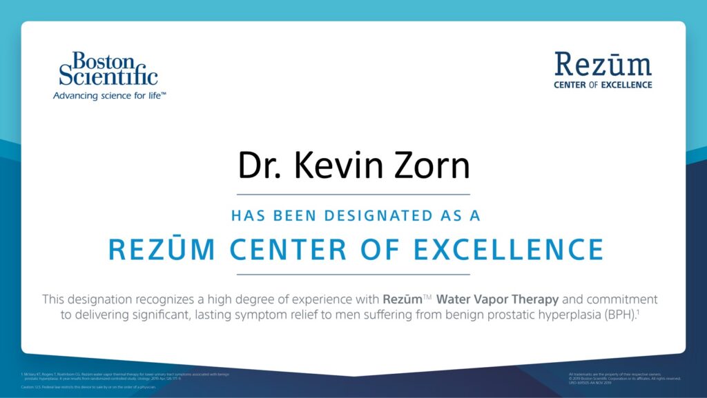 Rezum Vapor Therapy for Men Who Suffer from BPH in Canada