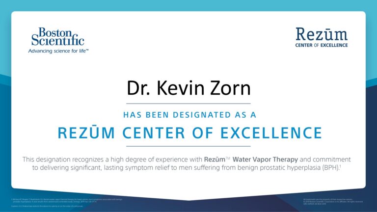 Rezum Vapor Therapy for Men Who Suffer from BPH in Canada
